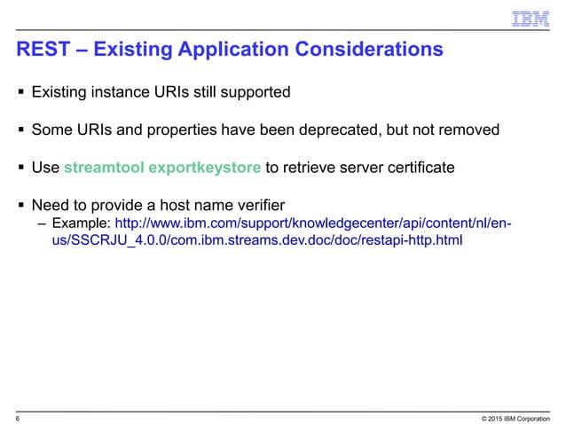 Administration APIs: REST and JMX for IBM InfoSphere Streams V4.0 | PPT