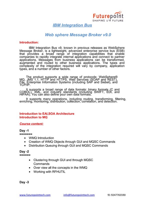 Ibm integration bus | PDF