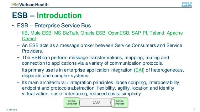 Overview - ESBs and IBM Integration Bus