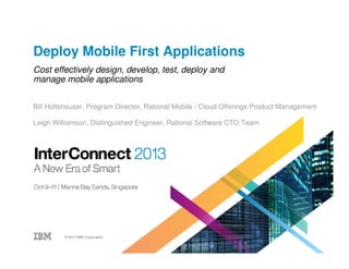 IBM InterConnect Build and Deploy MobileFirst Applications | PPT