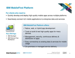 IBM InterConnect Build and Deploy MobileFirst Applications | PPT