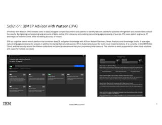 IBM IP Advisor with Watson White Paper | PPT
