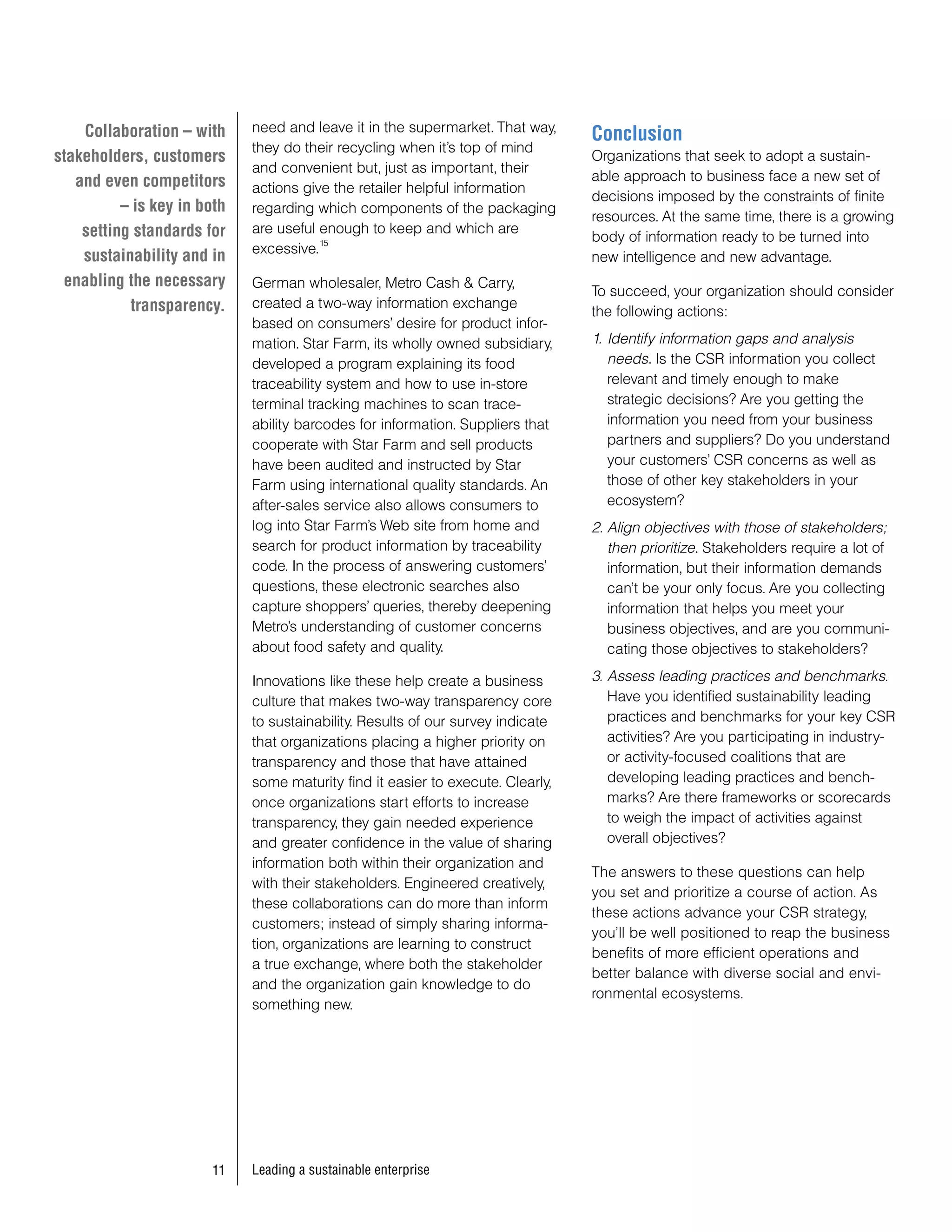 IBM Leading Sustainable Enterprise | PDF