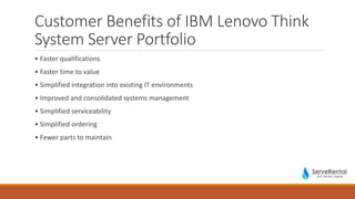 Ibm lenovo rack server rental | PPTX
