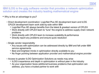 Ibm log differentiators for strategic network planning 2011 v6 | PPT ...