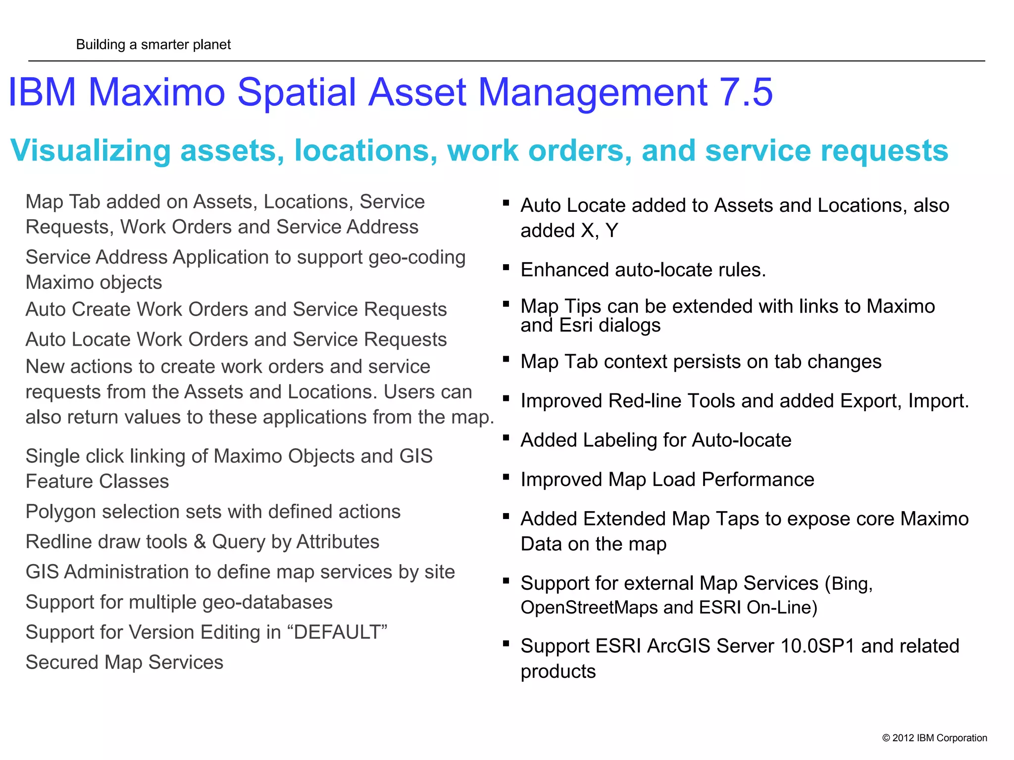 IBM Maximo for utilities T&D | PPT