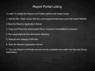 IBM Maximo Tips & Tricks | PPTX