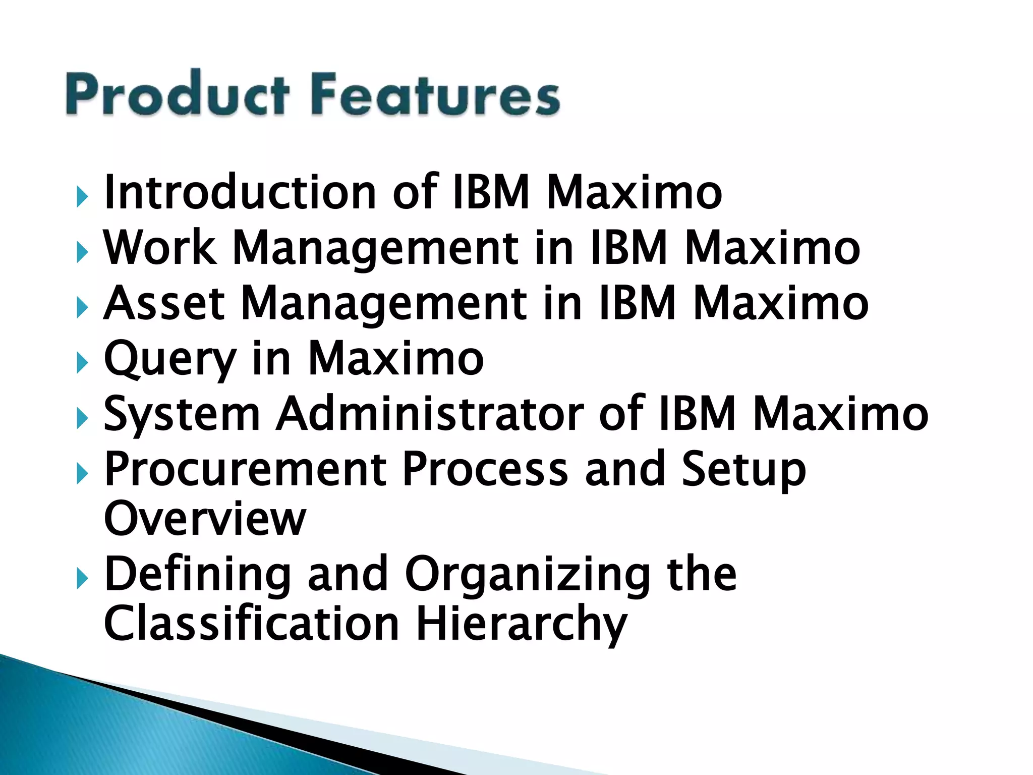 IBM MAXIMO Online training | PPTX