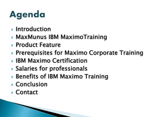 IBM MAXIMO Online training | PPTX