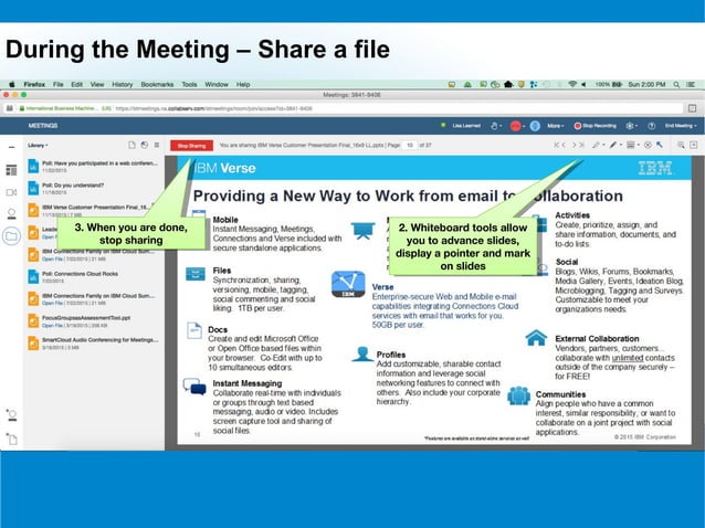 IBM Meetings Training | PPT | Web Conferencing | Computer Software and ...