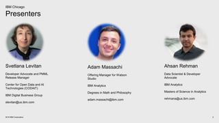 IBM Meetup on November 1, 2018: Machine Learning made easy with Watson ...
