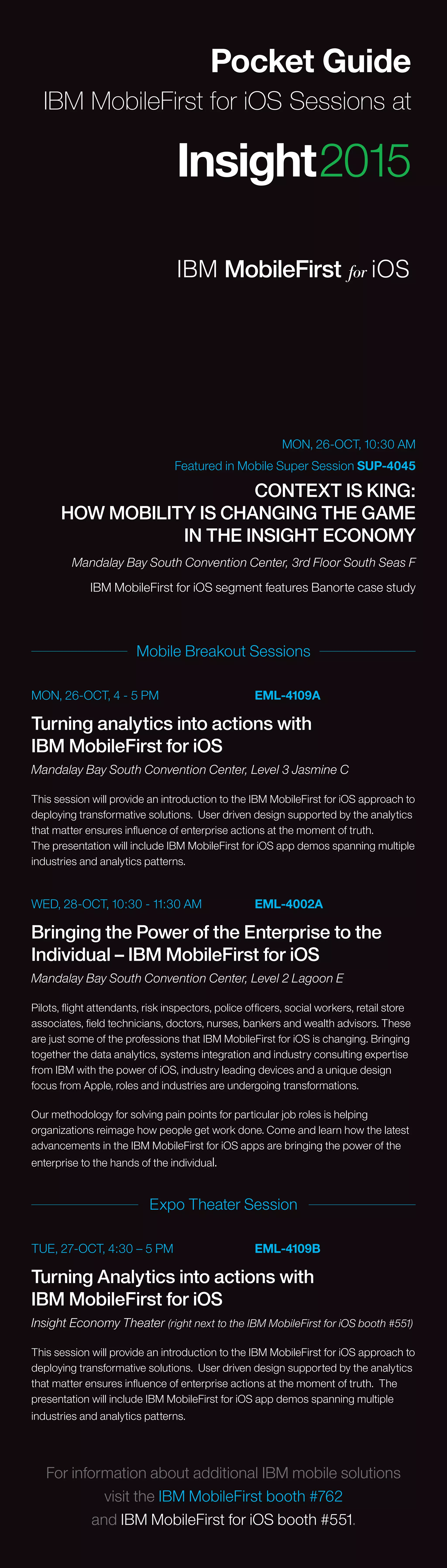 IBM MobileFirst Sessions at Insight2015 - A Pocket Guide | PDF | Computer Software and ...