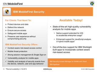 Ibm mobilefirst overview presentation | PPT
