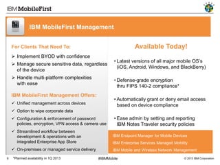 Ibm mobilefirst overview presentation | PPT