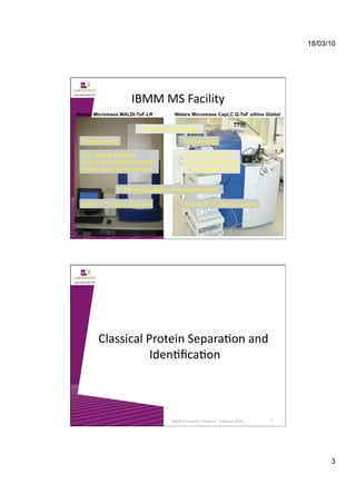 IBMM Proteomic Platform - ULB - Lab'InSight Proteomics | PDF
