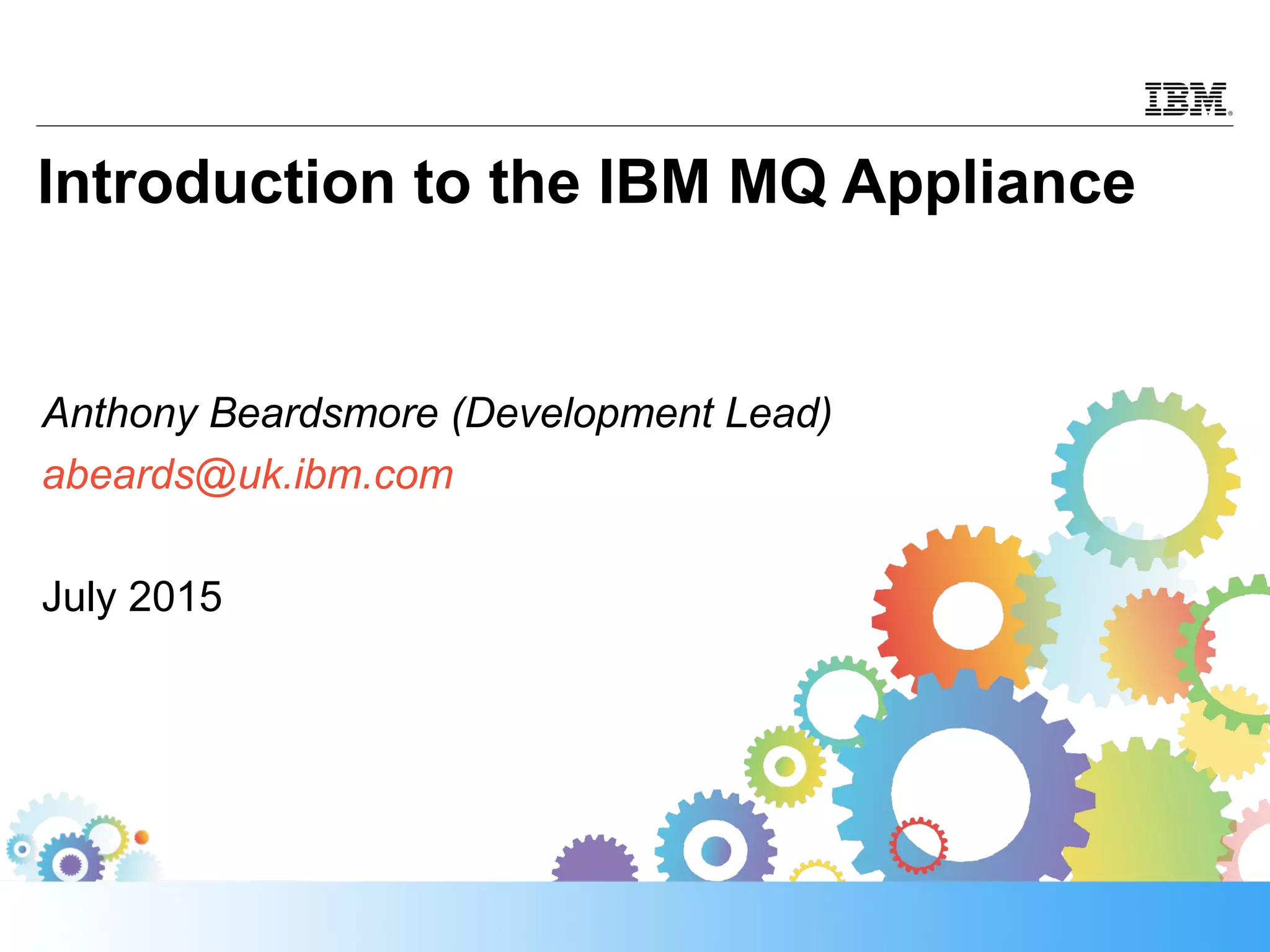 Ibm mq appliance slideshare | PPT | Computing | Technology & Computing