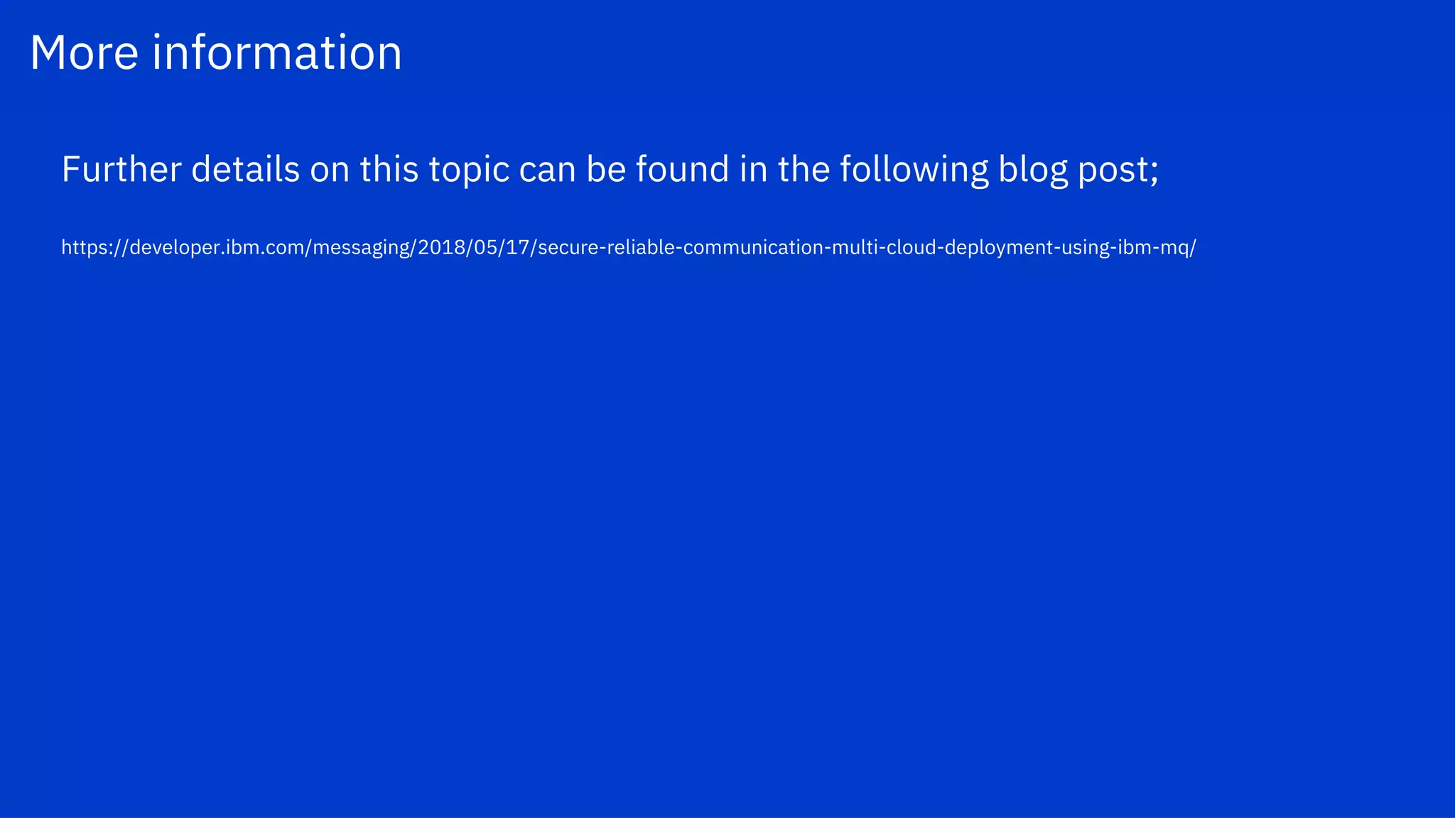 IBM MQ cloud architecture blueprint | PPT