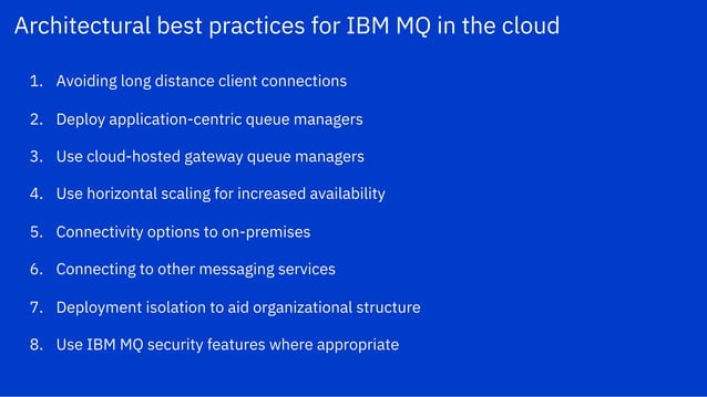 IBM MQ cloud architecture blueprint | PPT