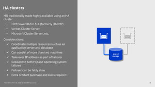 IBM Think 2018: IBM MQ High Availability | PDF