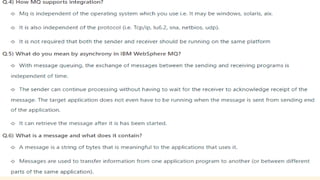 IBM MQ interview Questions and Answers | PPTX