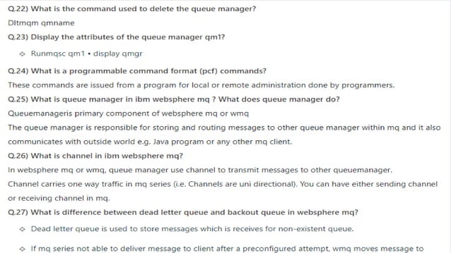 IBM MQ interview Questions and Answers | PPTX