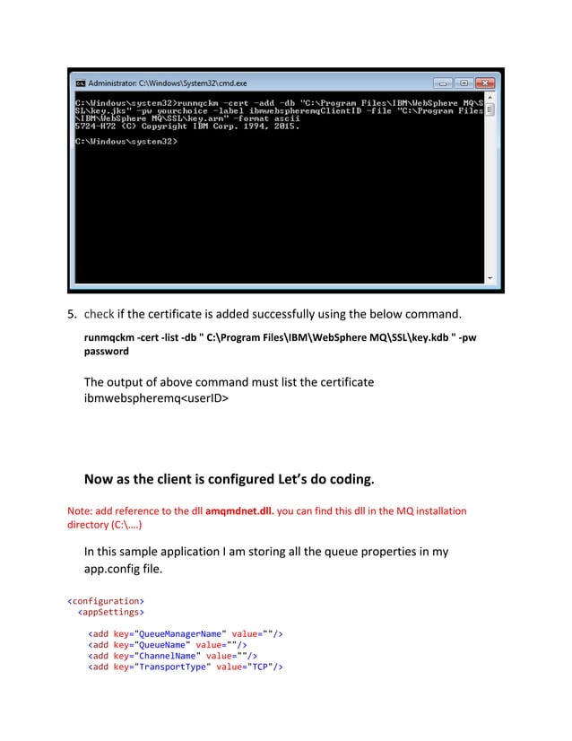 Ibm mq with c# sending and receiving messages | PDF