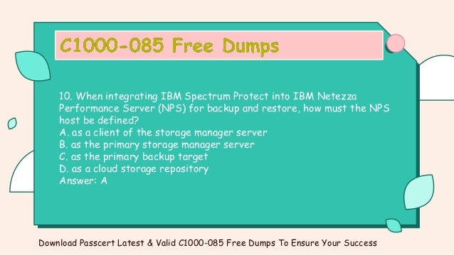 Ibm Netezza Performance Server V11x C1000 085 Real Questions Pdf