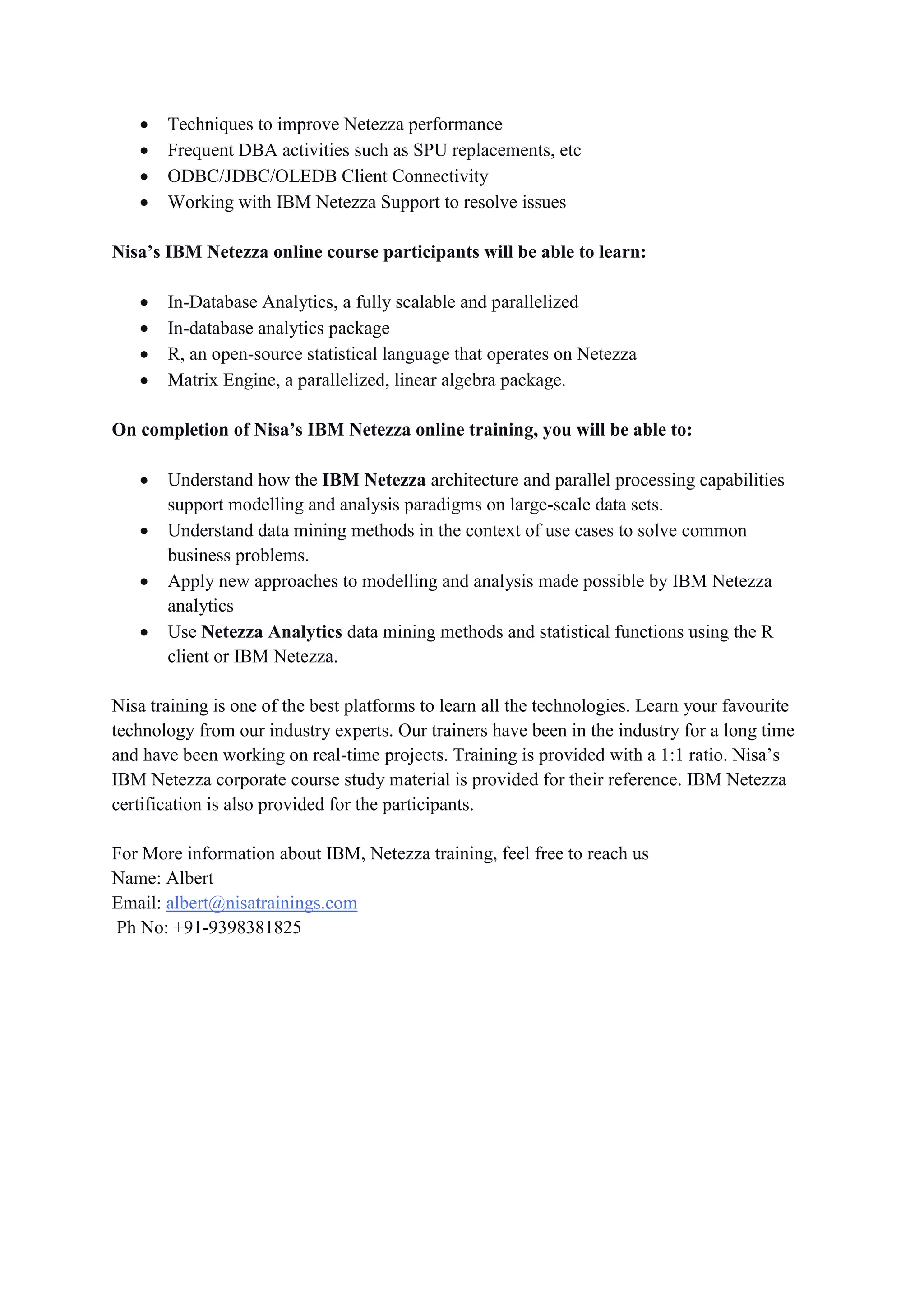 Ibm Netezza Training Pdf