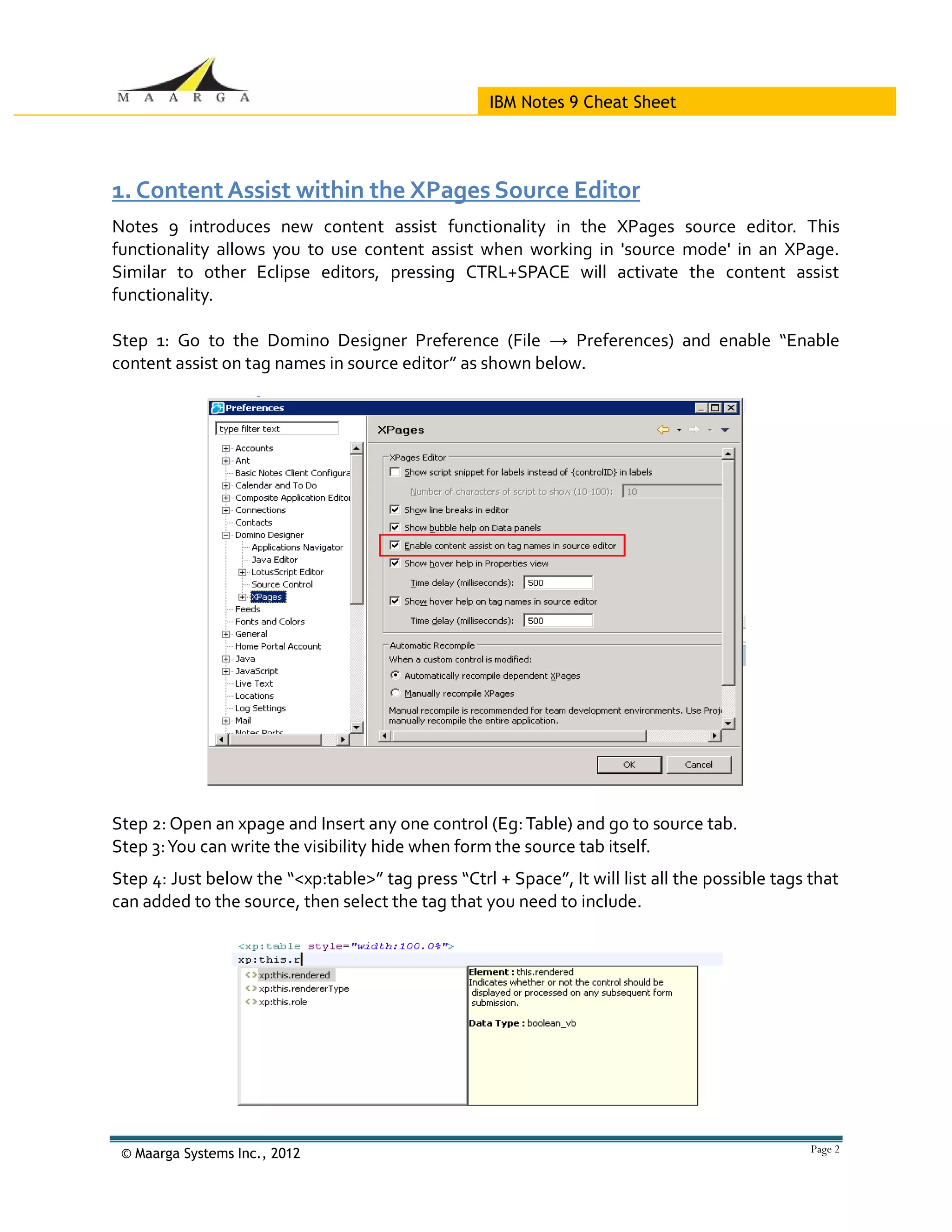 IBM Notes 9 Social Edition Cheat Sheet | PDF