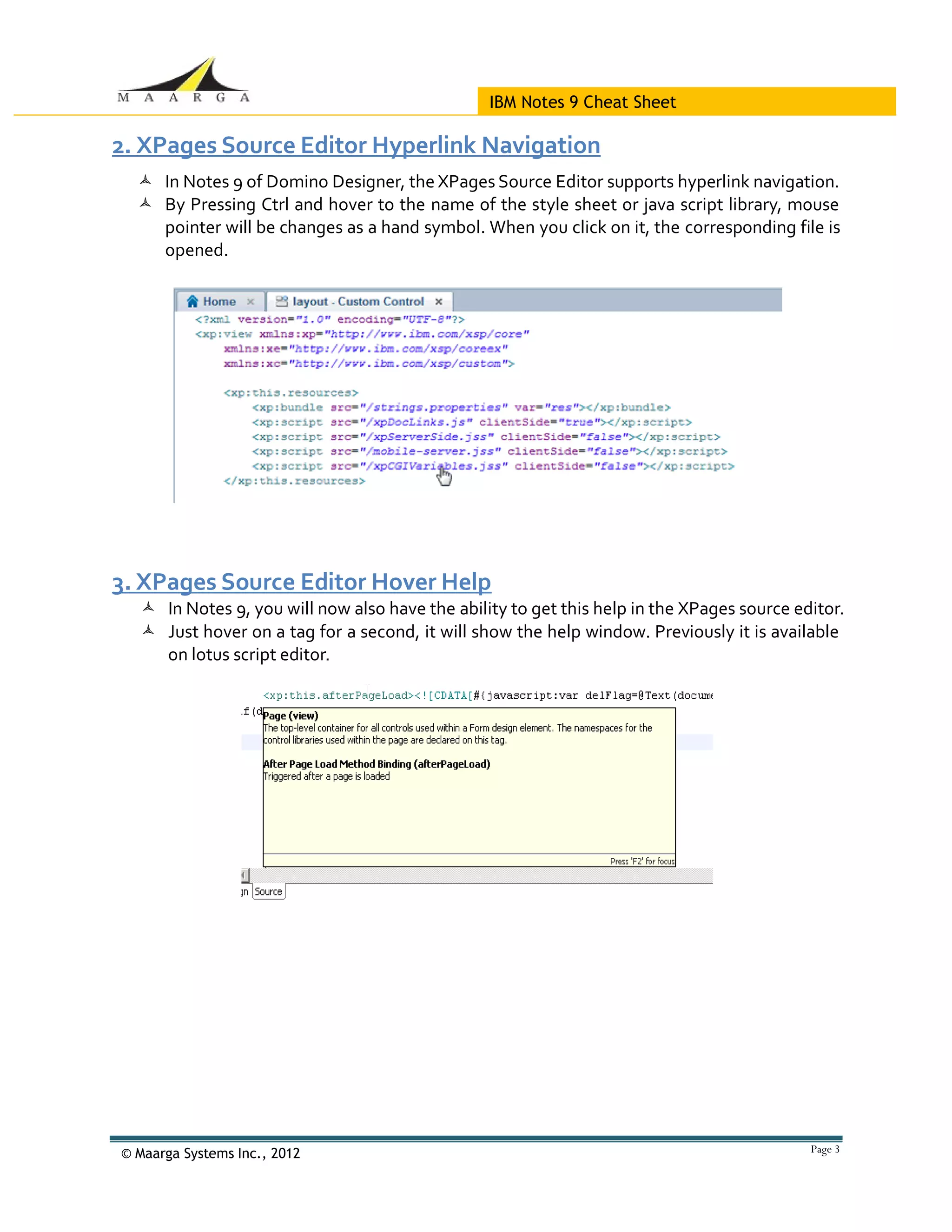 IBM Notes 9 Social Edition Cheat Sheet | PDF