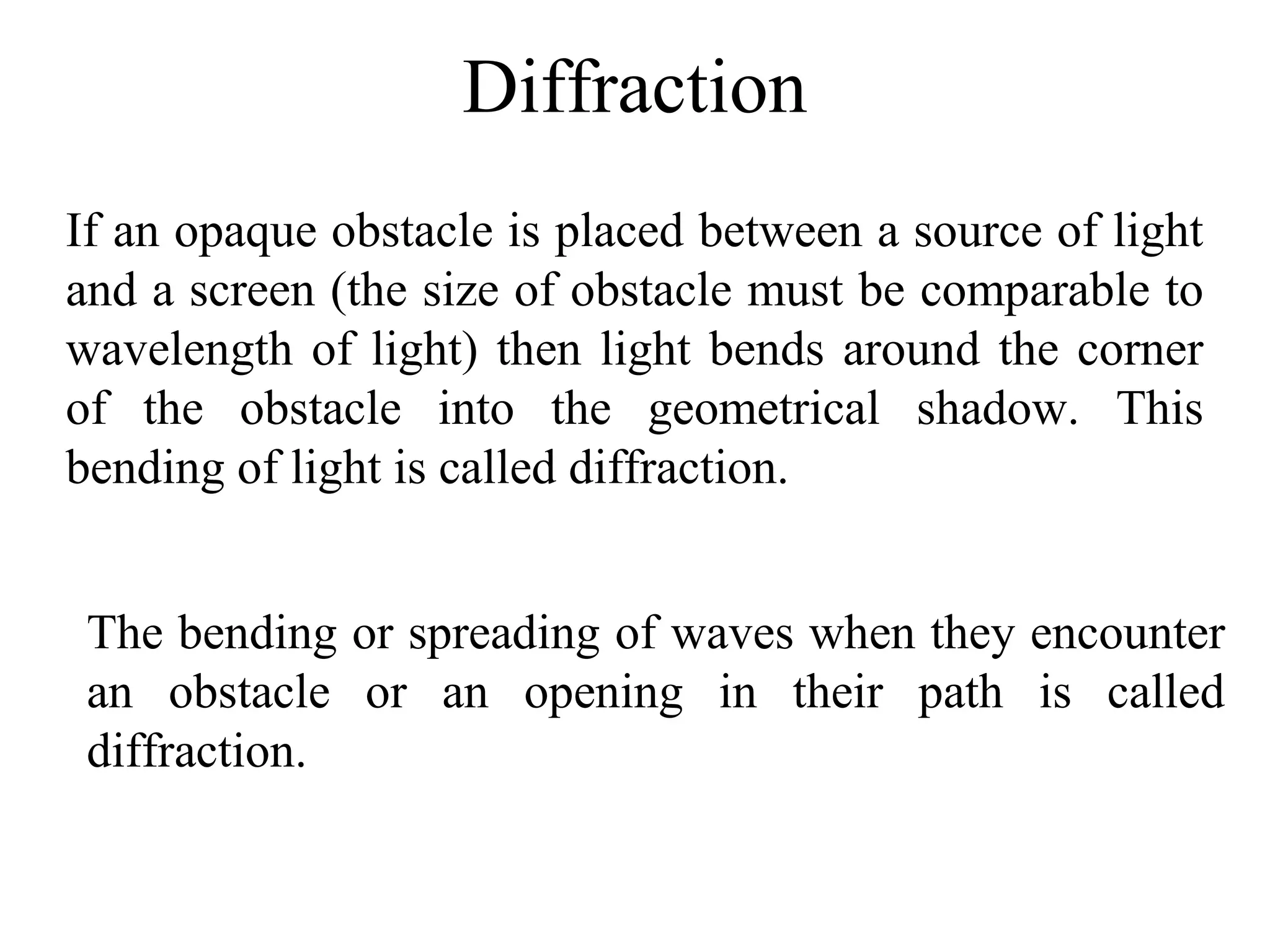 Diffraction,unit 2 | PPT | Physics | Science