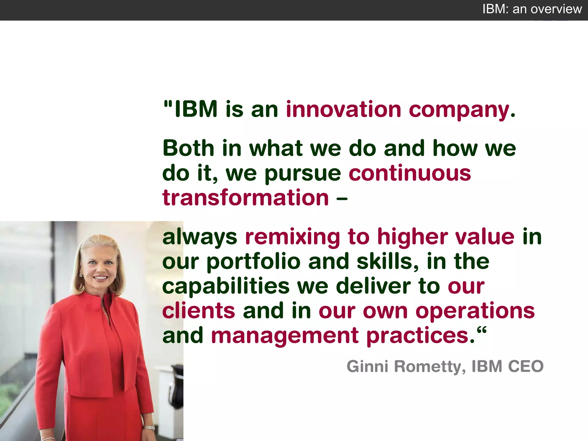 IBM Overview and Case Study | PPT
