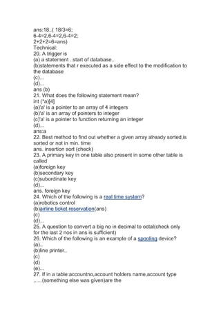 Ibm placement papers | PDF