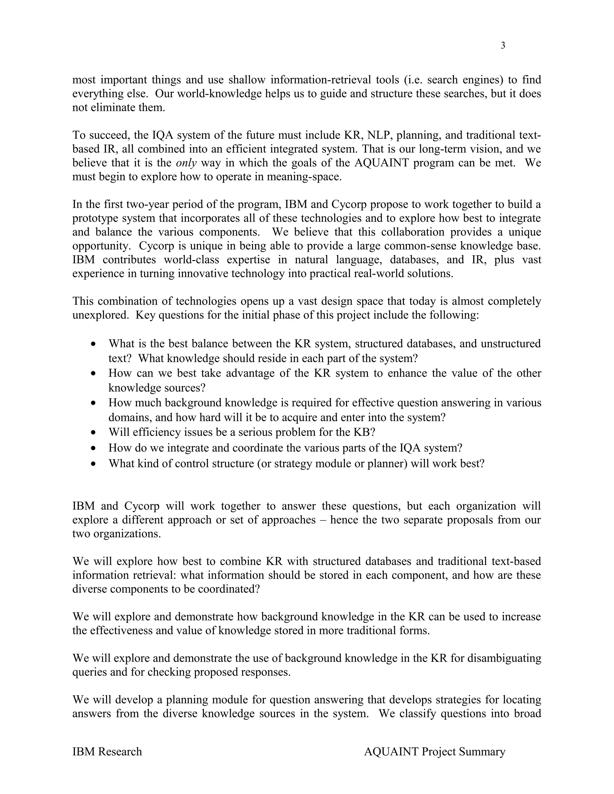 Ibm piquant summary | DOC