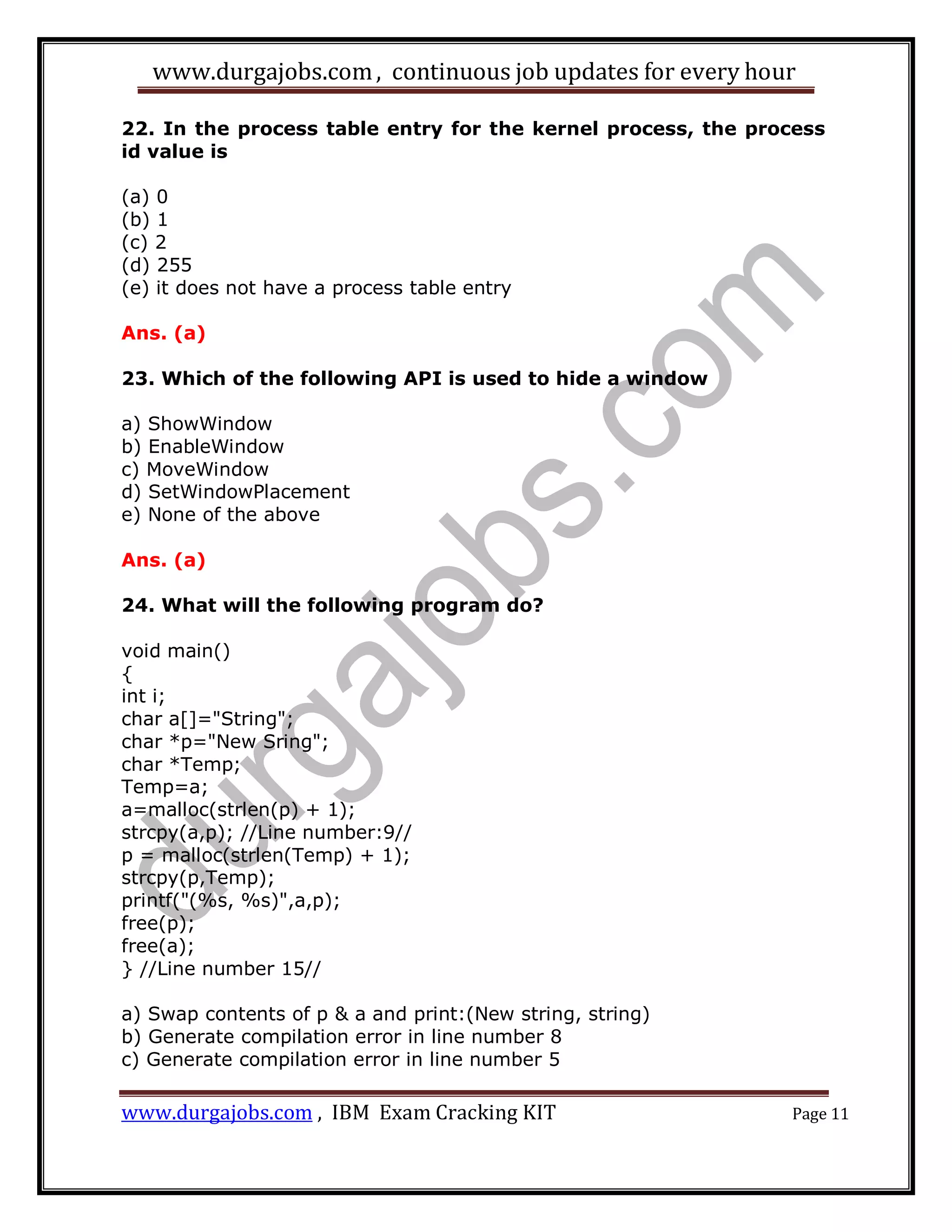 Ibm placement papers | PDF
