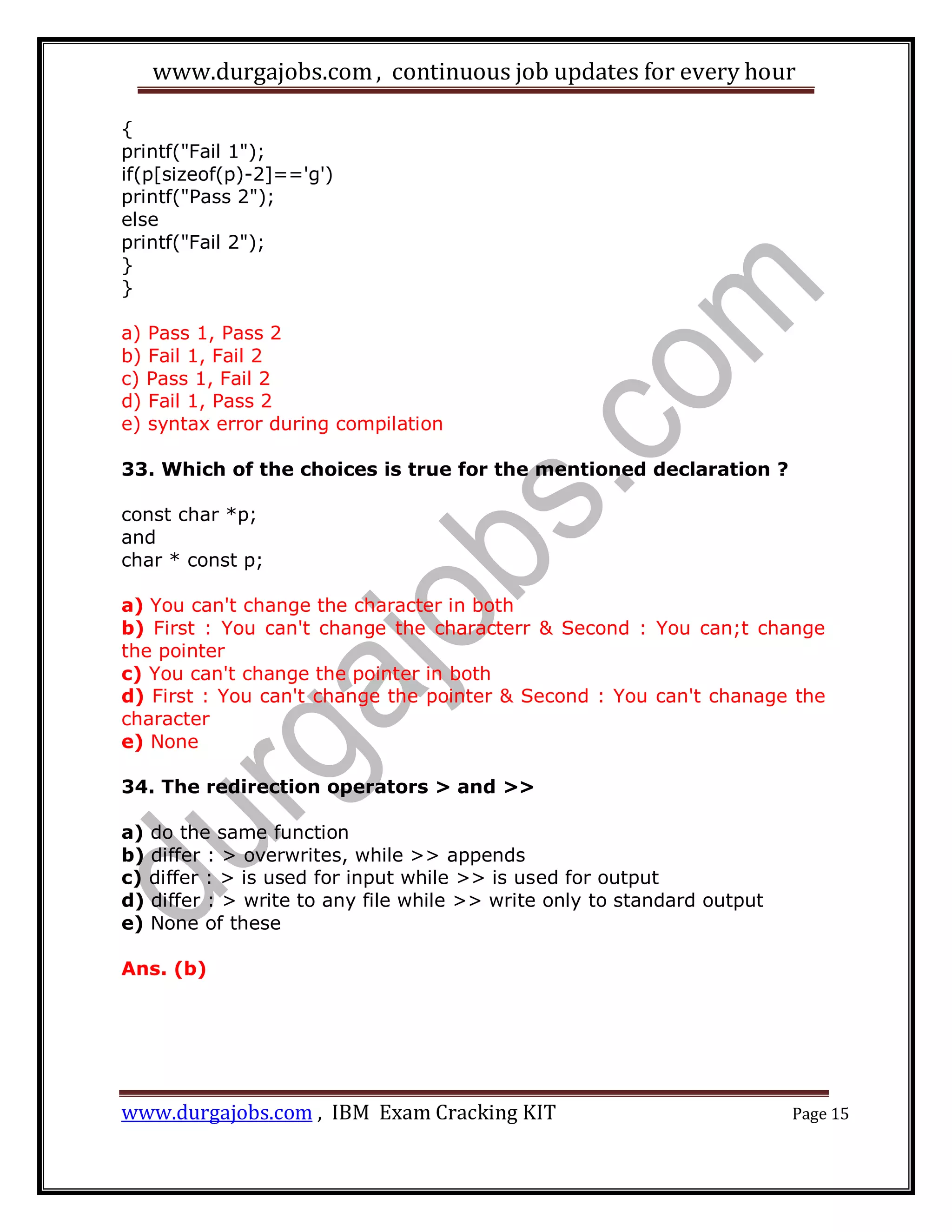 Ibm placement papers | PDF