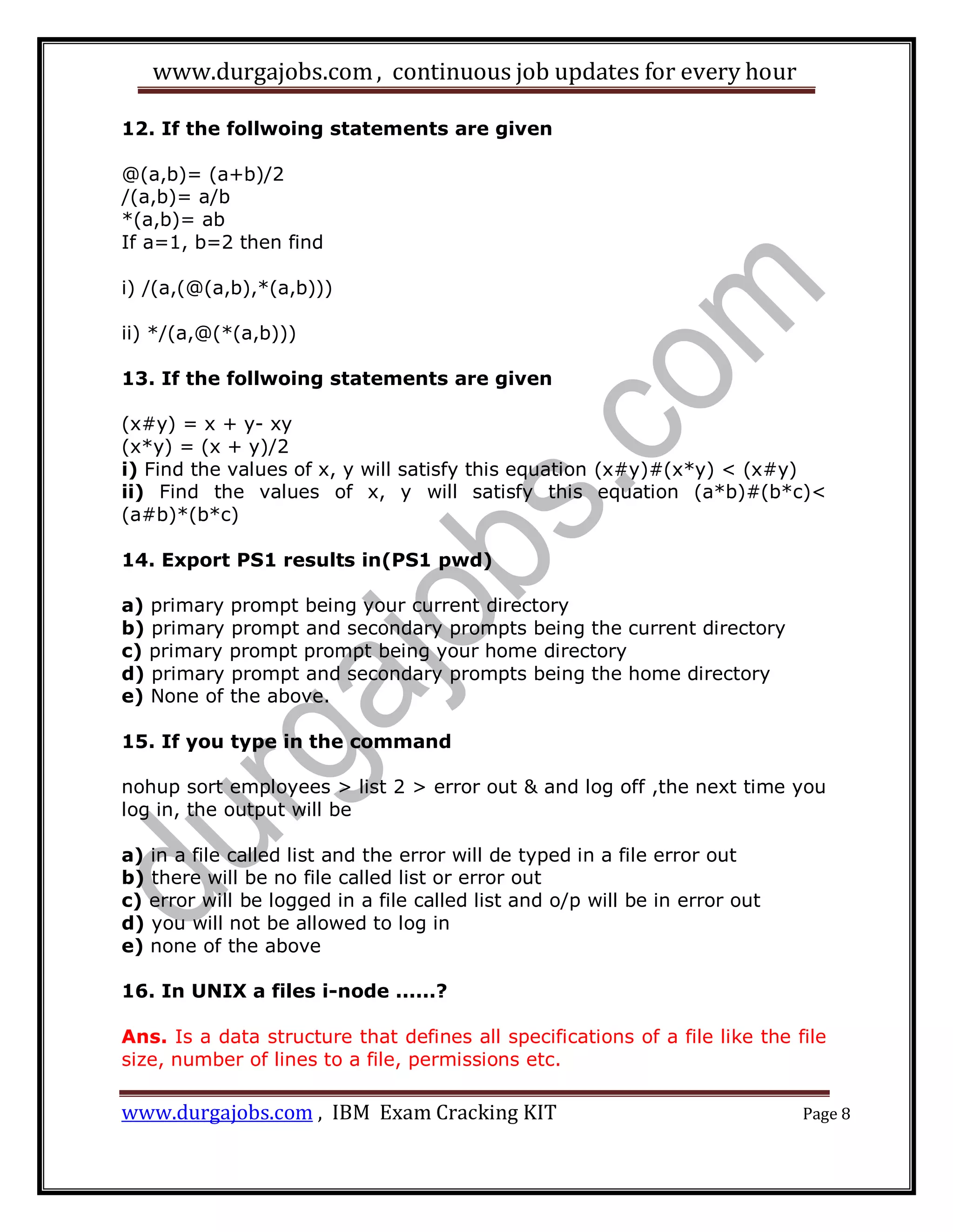 Ibm placement papers | PDF