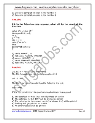 Ibm placement papers | PDF