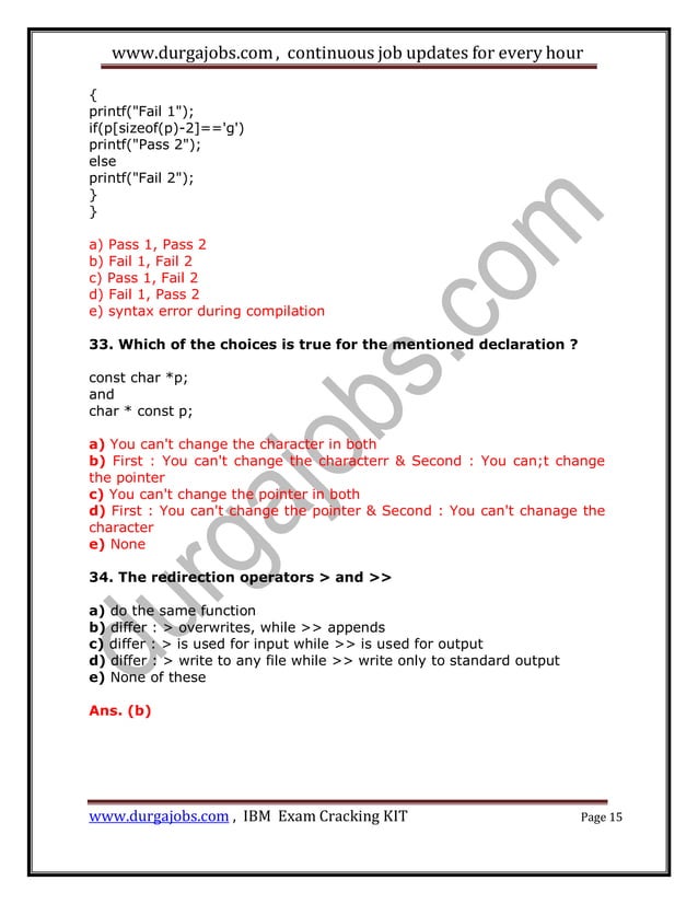 Ibm placement papers | PDF