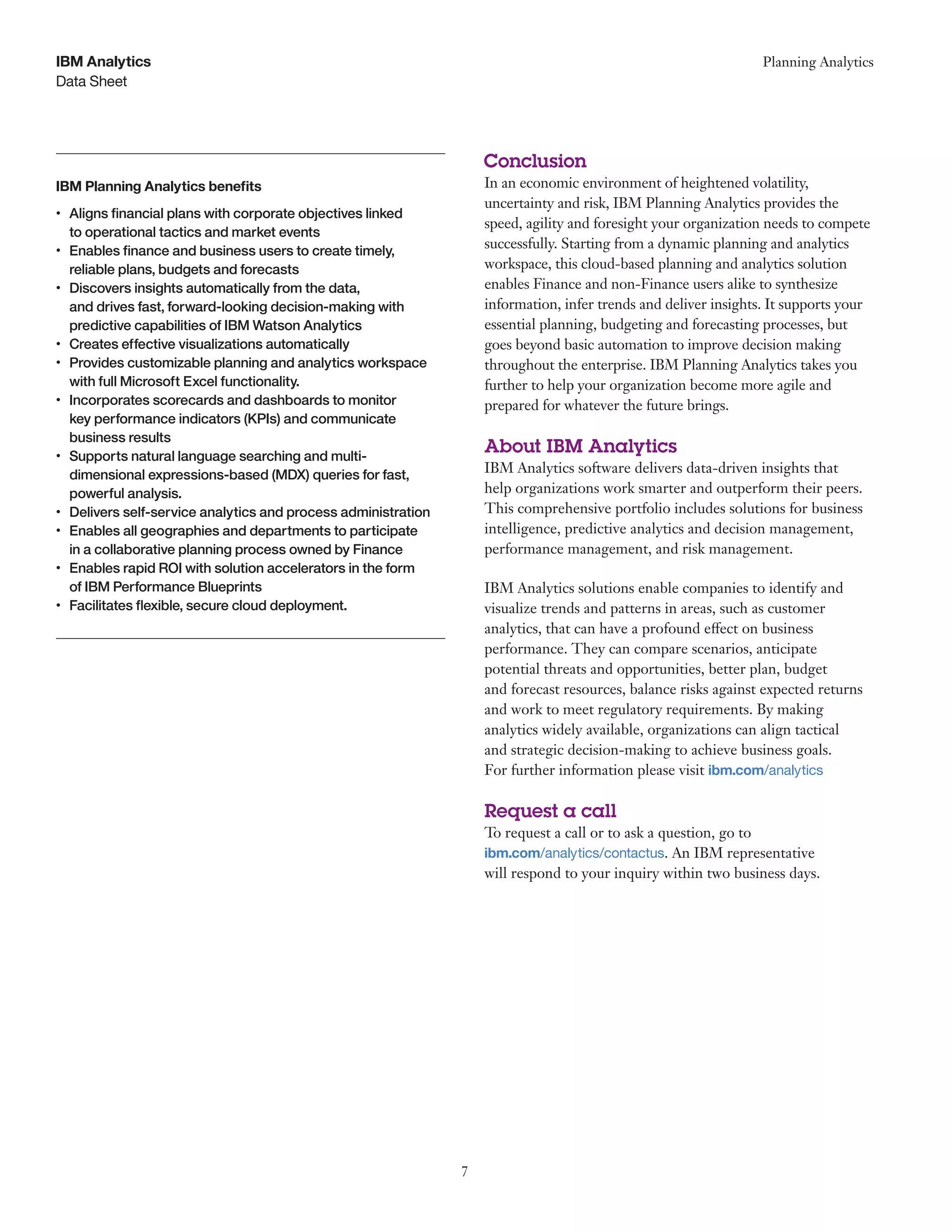 IBM Planning Analytics | PDF