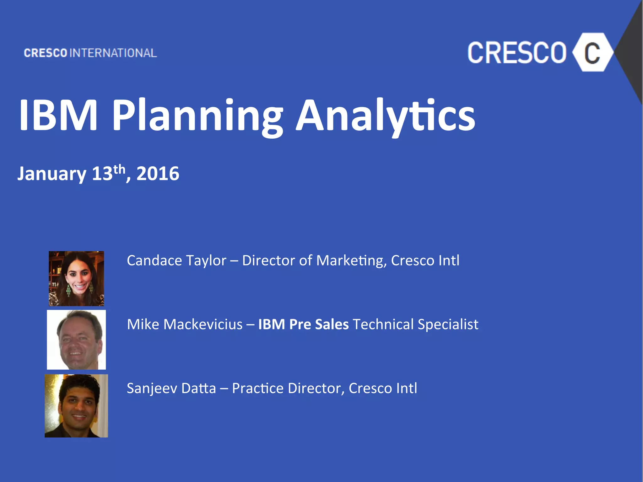 Benefits of IBM Planning Analytics | PDF