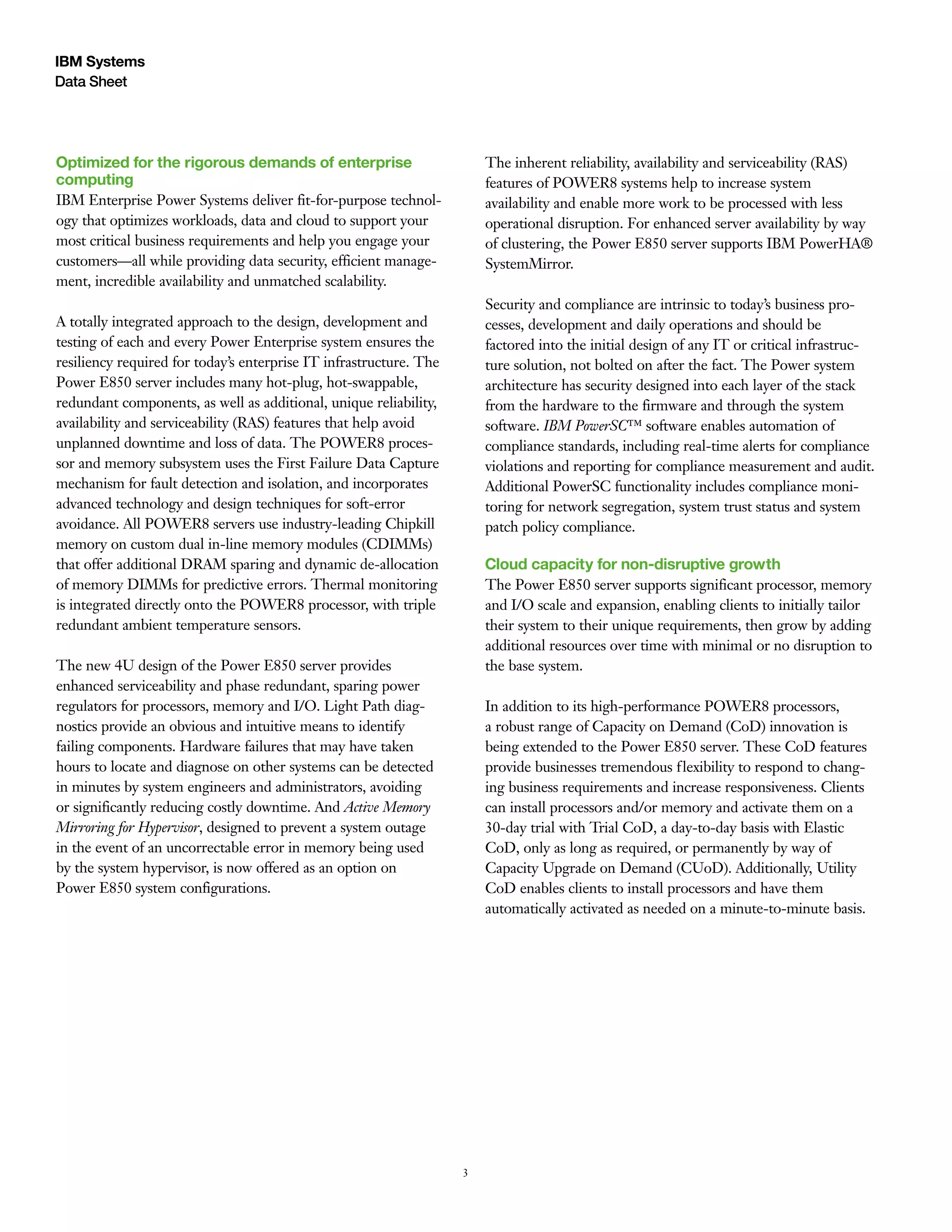 Ibm Power System E850 pod03108 usen | PDF