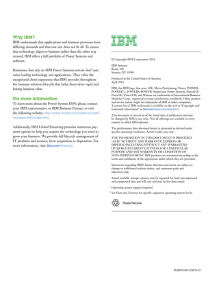 Ibm Power System E850 pod03108 usen | PDF