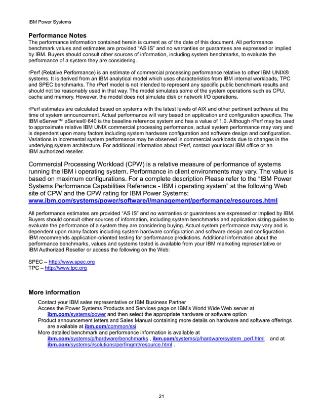 Ibm power systems facts and features power 8 | PDF