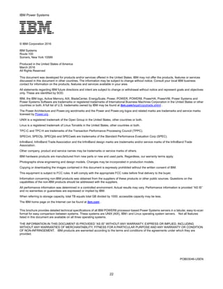 Ibm power systems facts and features power 8 | PDF