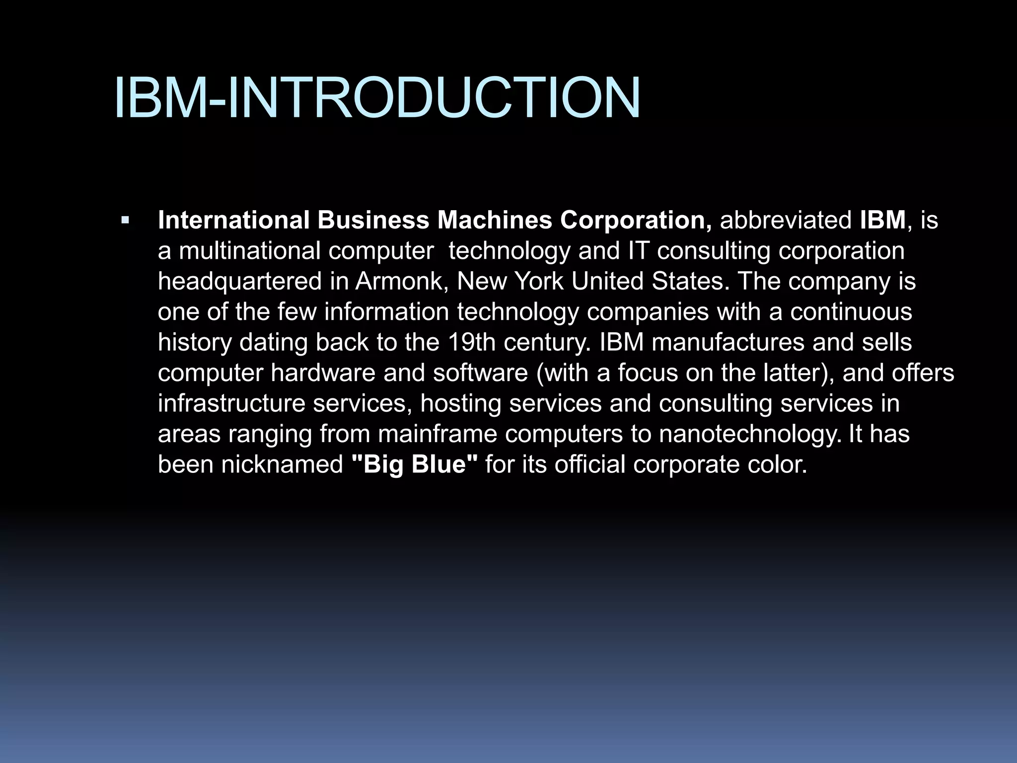 Ibm ppt final (nilesah tadha) | PPT