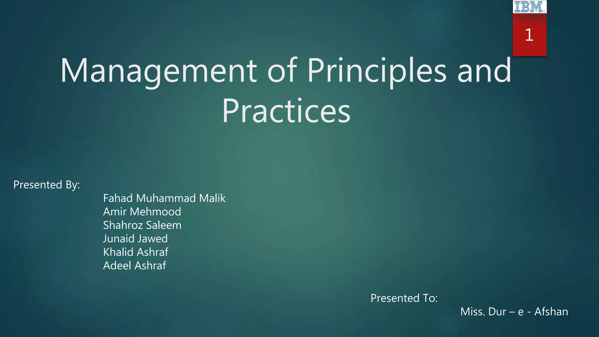 Ibm presentation | PPTX