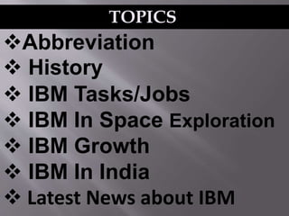 Ibm presentation from accord business school student | PPTX