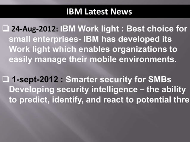 Ibm presentation ppt | PPTX