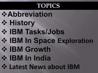 Ibm presentation ppt | PPTX